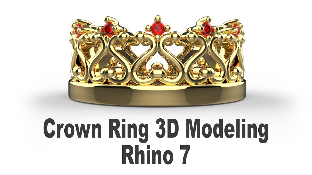 Crown Ring- Jewelry CAD Design Tutorial 3D Modeling with Rhino 3D#254 ...