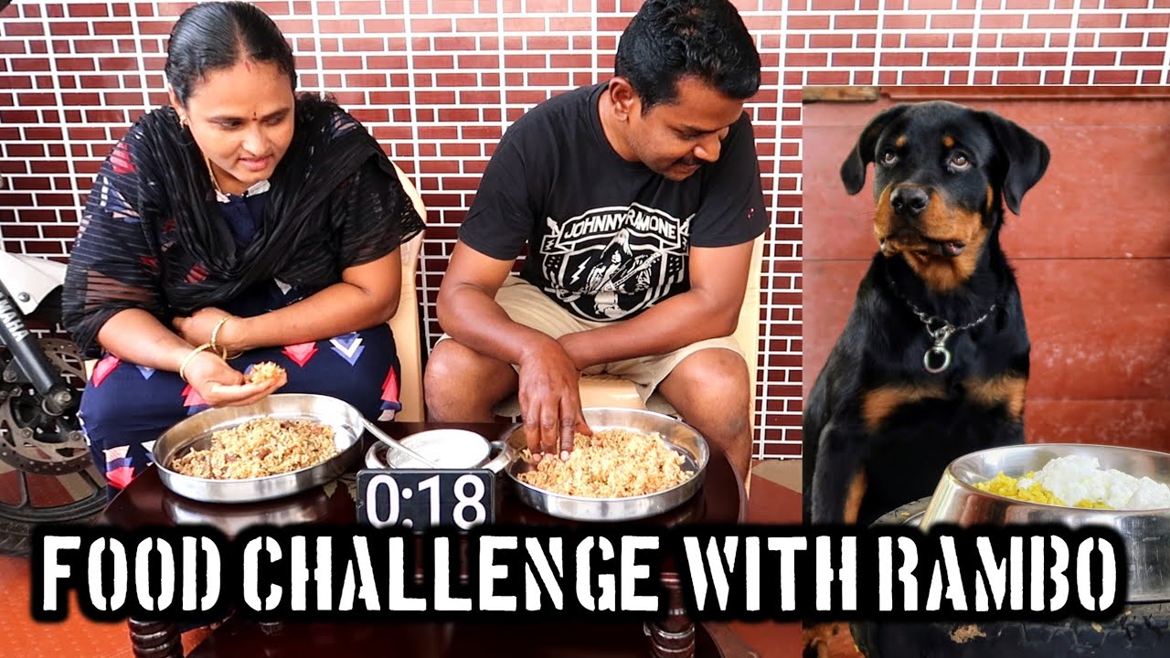 FOOD CHALLENGE WITH RAMBO | MUTTON BRIYANI vs MUSHROOM BRIYANI - YouTube