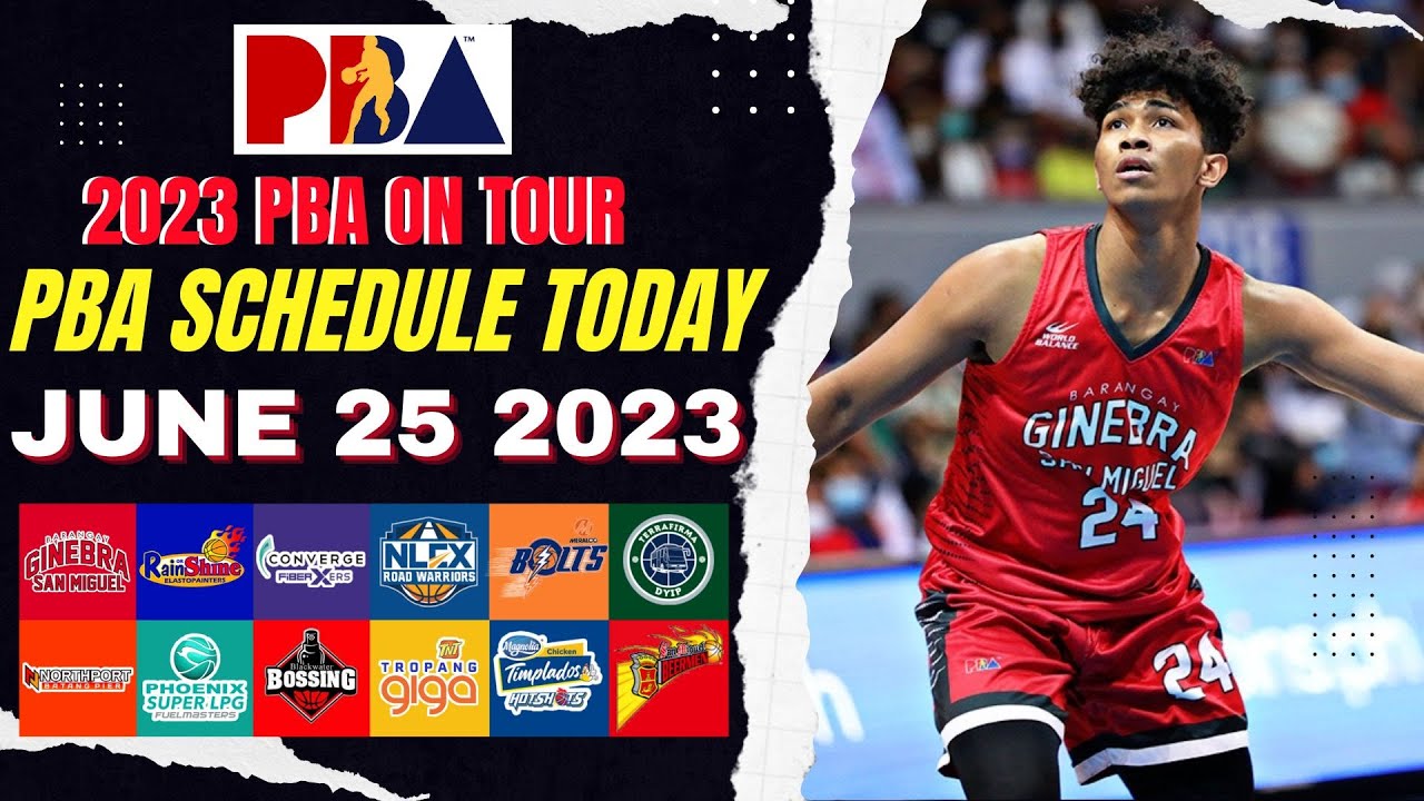 PBA SCHEDULE TODAY As Of June 25, 2023 | Pba Game Result | pba On Tour ...