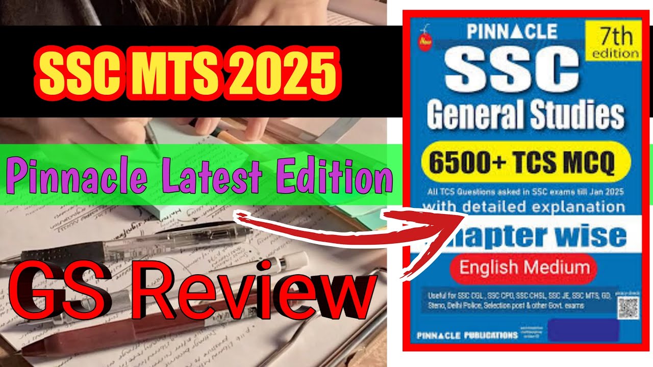 ssc mts gk book pinnacle review , ssc mts gk gs book 2025 - YouTube