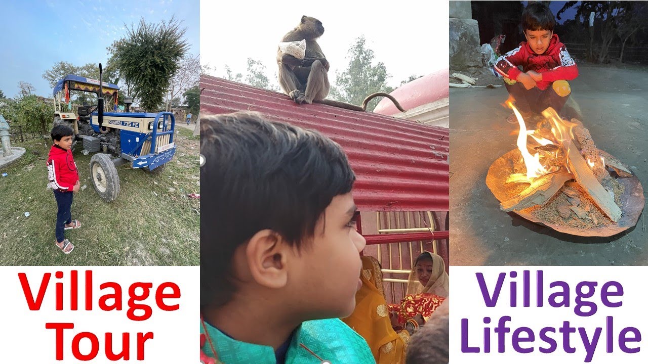 My first Visit to Village ! Village Tour ! Visit to Temples - YouTube