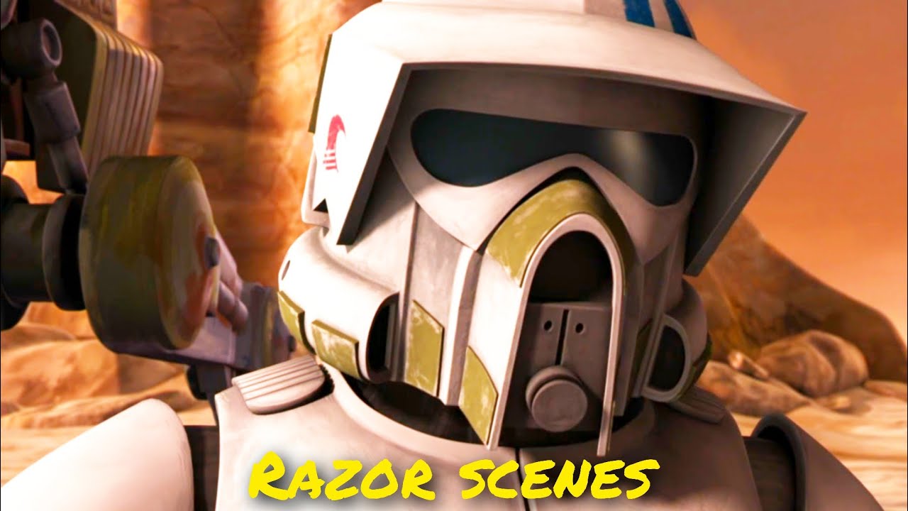 All clone trooper Razor scenes - The Clone Wars - YouTube