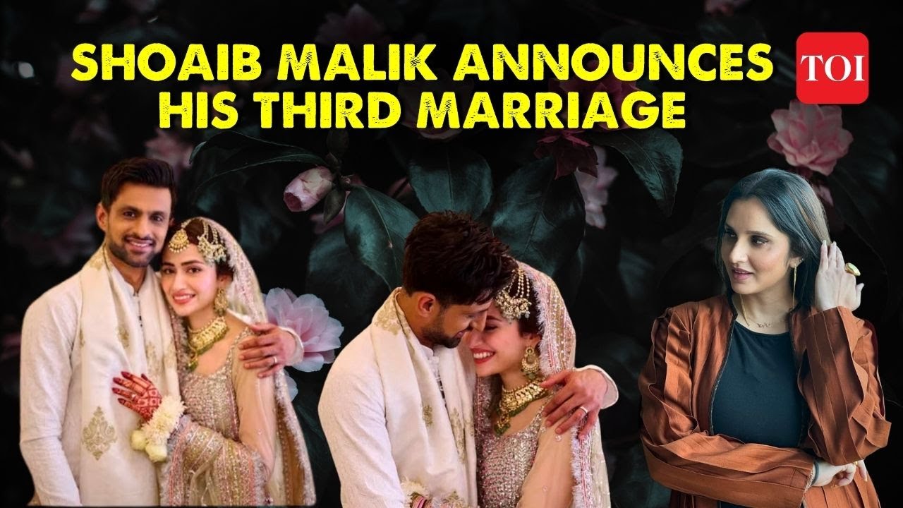 Shoaib Malik Announces 3rd Wedding, Gets Married to Pakistani Actress ...