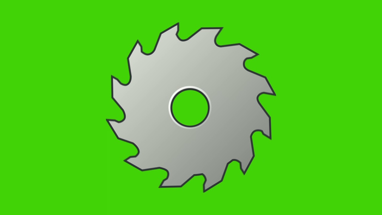 Saw Blade Green Screen Animation 4K - YouTube