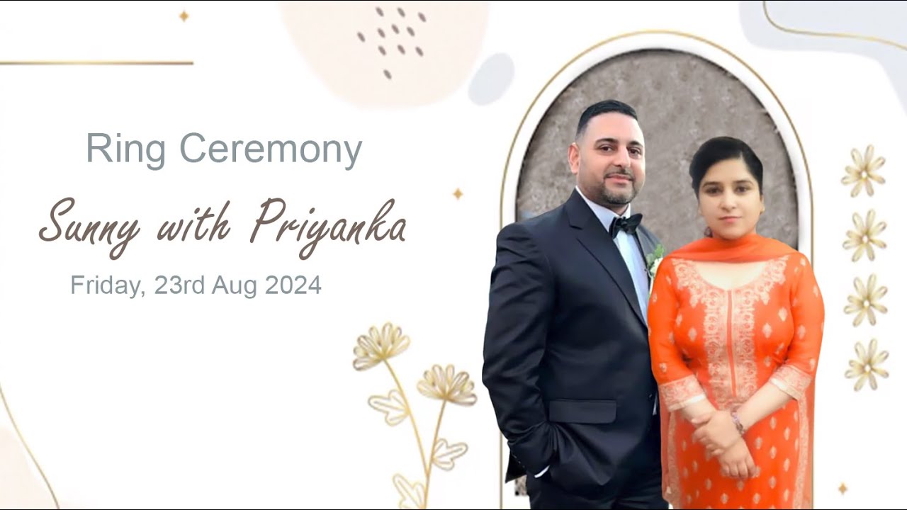 Sunny Weds Priyanka ( Ring Ceremony) - YouTube