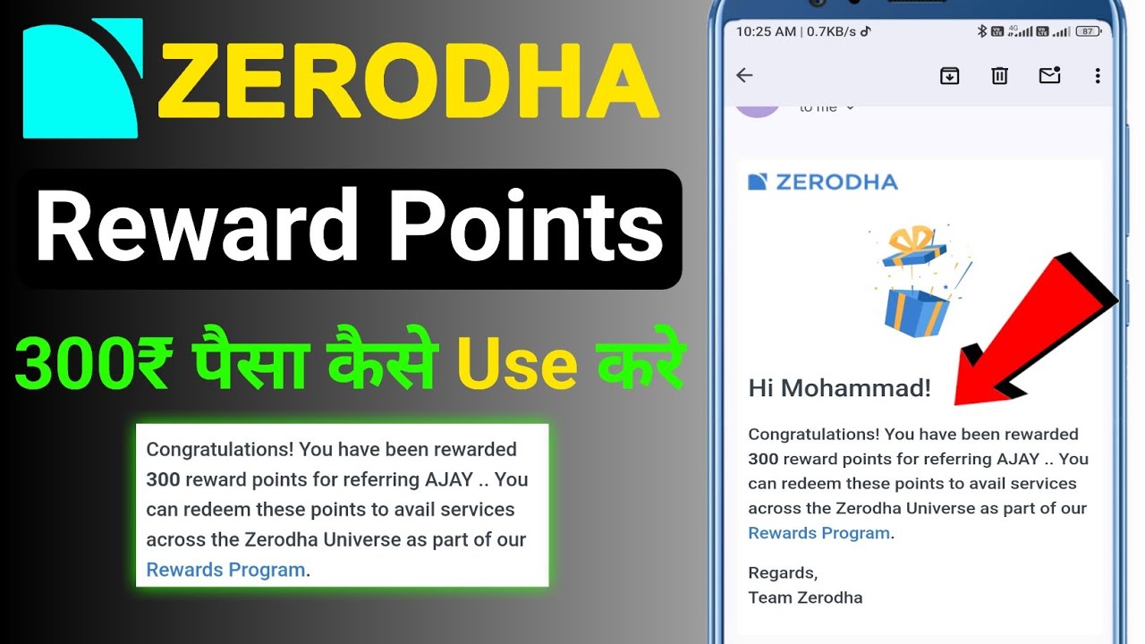 zerodha 300 reward points redeem | zerodha reward ka paise kaise use ...