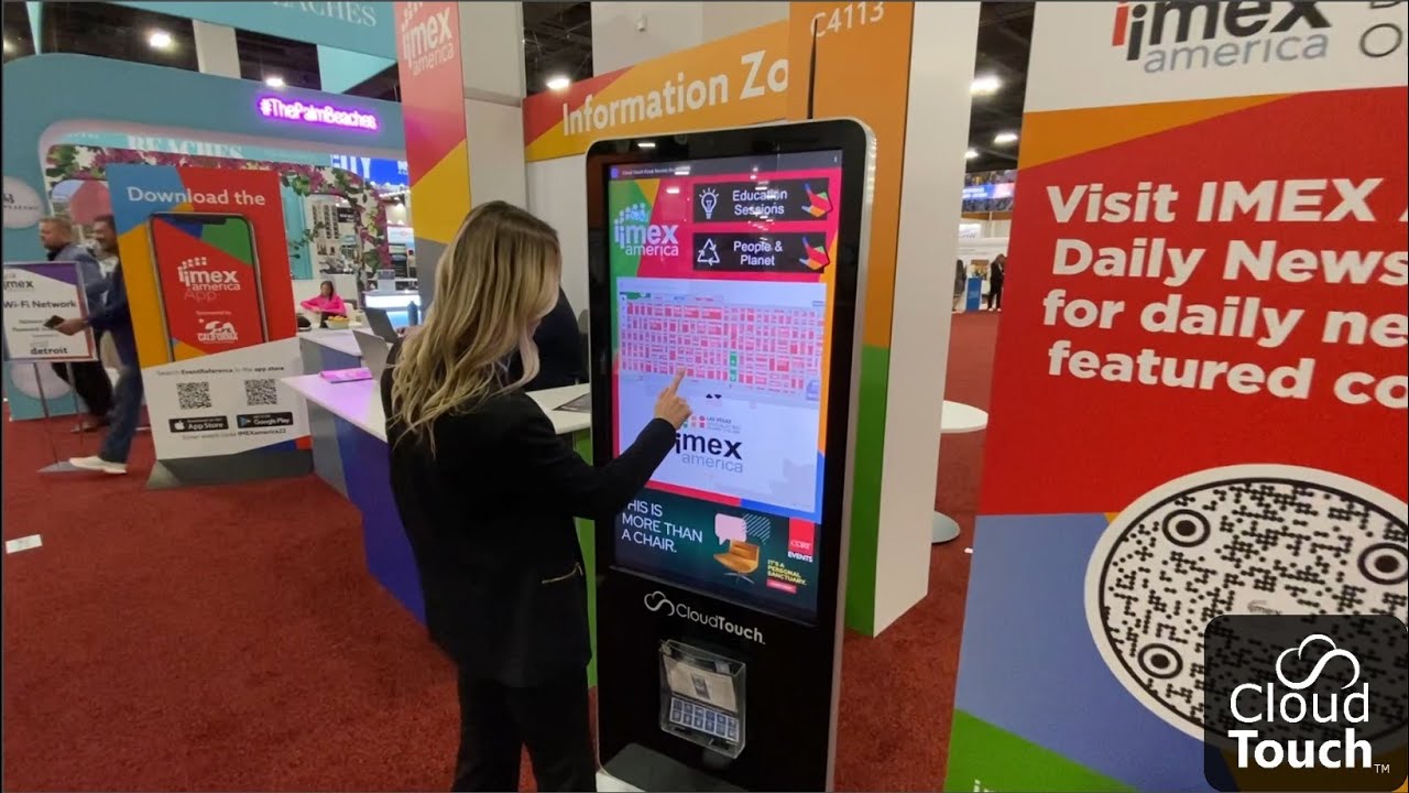 Touch Screen Kiosk Rentals for Events - IMEX America Case Study - YouTube