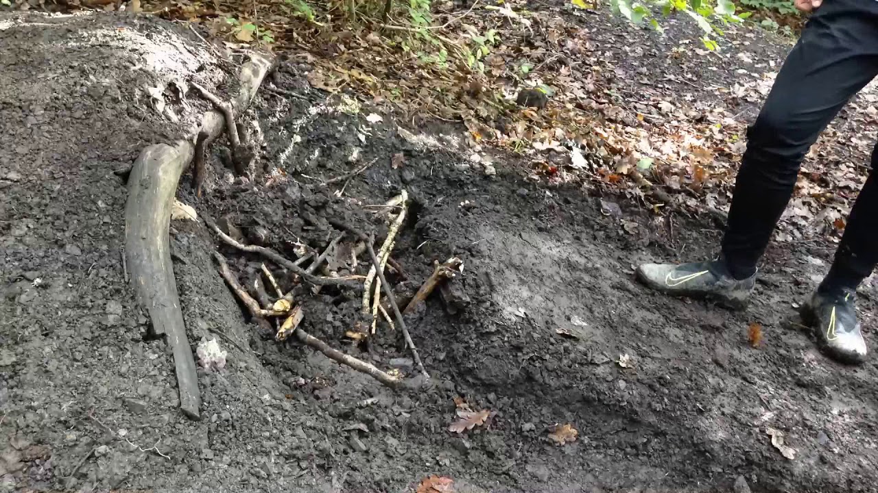 Adding safety to the jump trail building timelapse 3 - YouTube