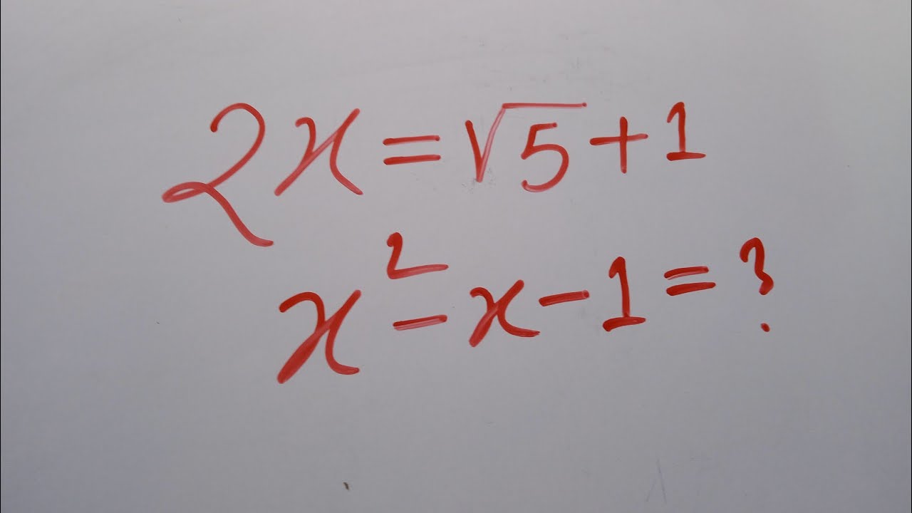 A Nice Root Problem - YouTube