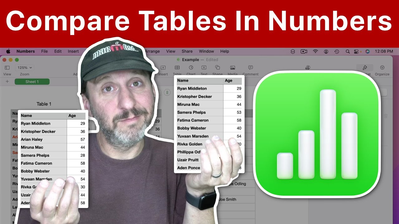 Find The Difference Between Two Tables In Mac Numbers YouTube Find The Difference Between Two Tables In Mac Numbers YouTube