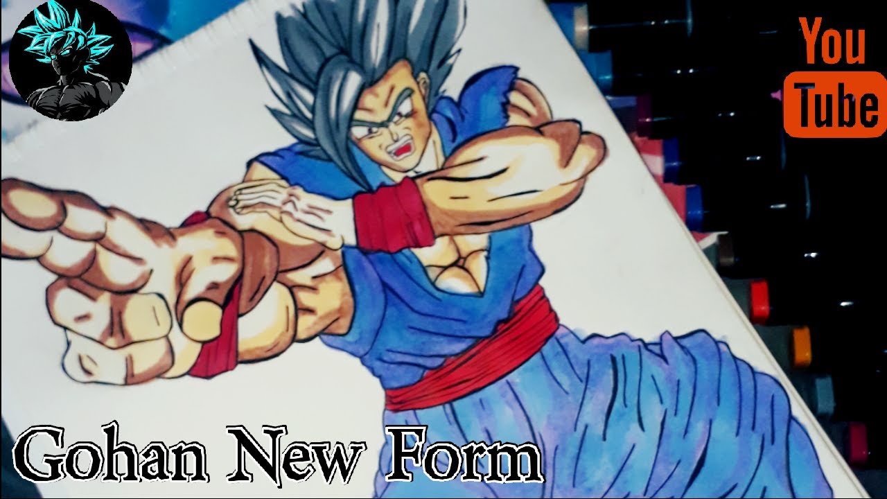Drawing Gohan New Form (Dragon Ball Super Hero) Anime Arts - YouTube