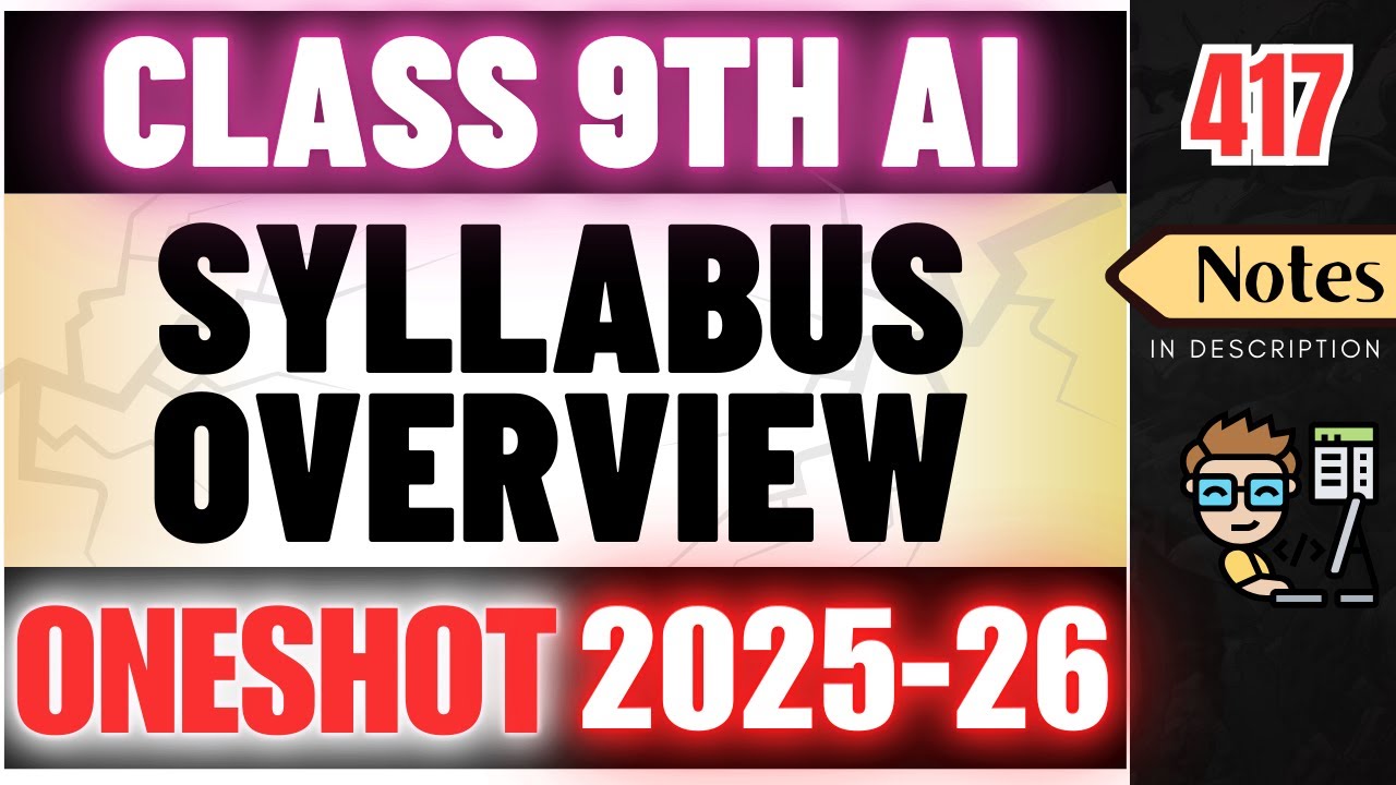 Class 9 Artificial Intelligence ( Code 417 ) | Complete Syllabus ...