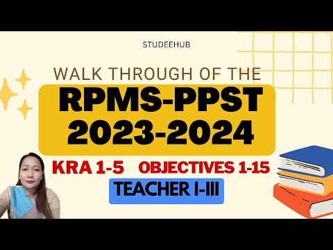 RPMS-PPST 2023-2024 TEACHERS GUIDE - YouTube