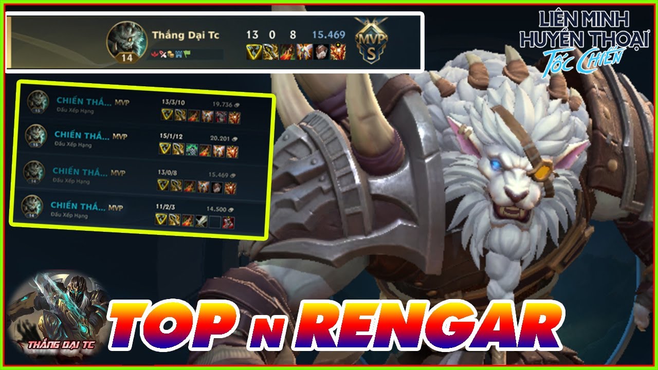 LMHT TỐC CHIẾN | RENGAR Đang Quá Mạnh Với Lối Lên Đồ Này Đi Rừng ...