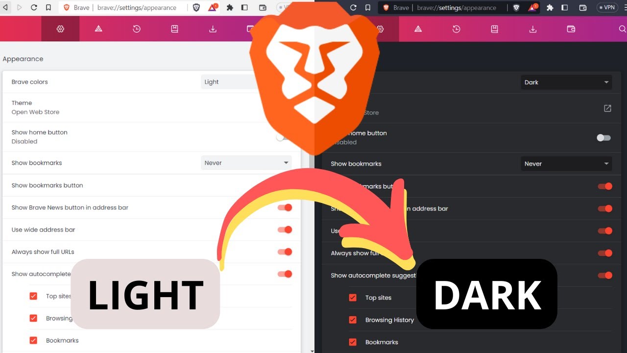 How to Enable Dark Mode on Brave Browser - YouTube