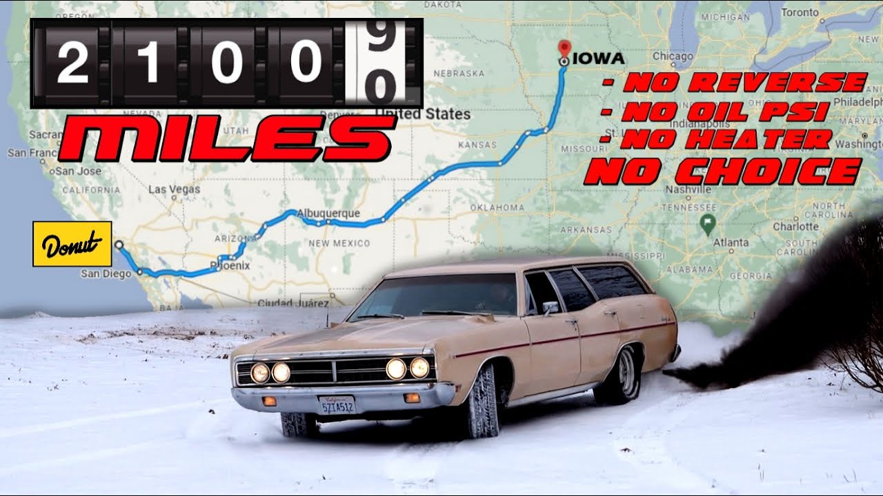 Will a 1970's Wagon SURVIVE 2,100 Miles with NO REVERSE? - YouTube