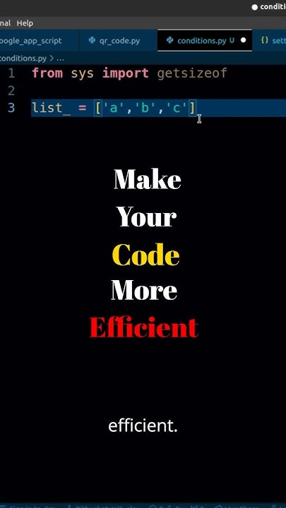 Make Your Python code more efficient with this trick | #python - YouTube