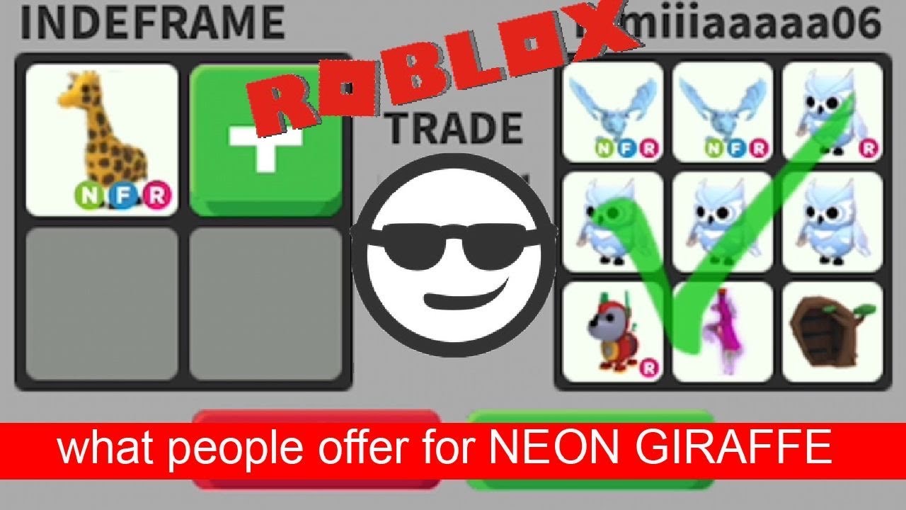 what people trade for NEON GIRAFFE adopt me roblox - adopt me indonesia ...
