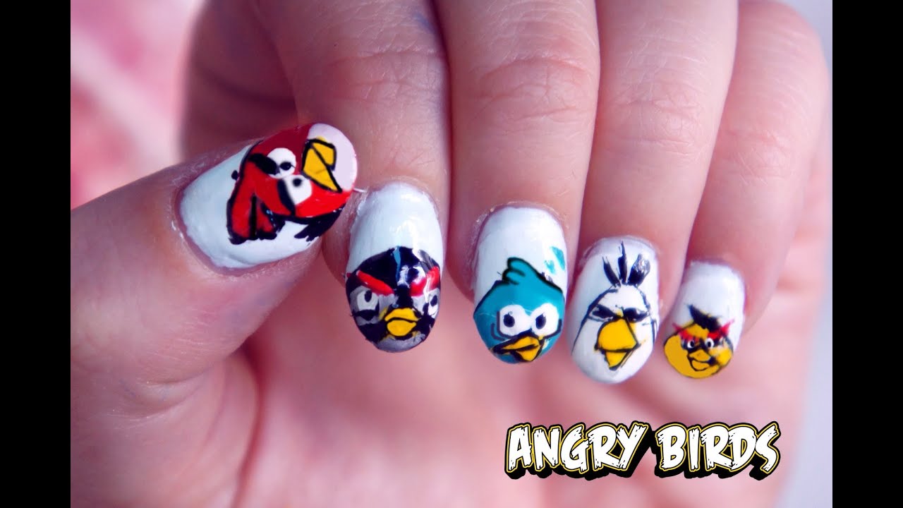 Angry Birds Nail Tutorial - YouTube