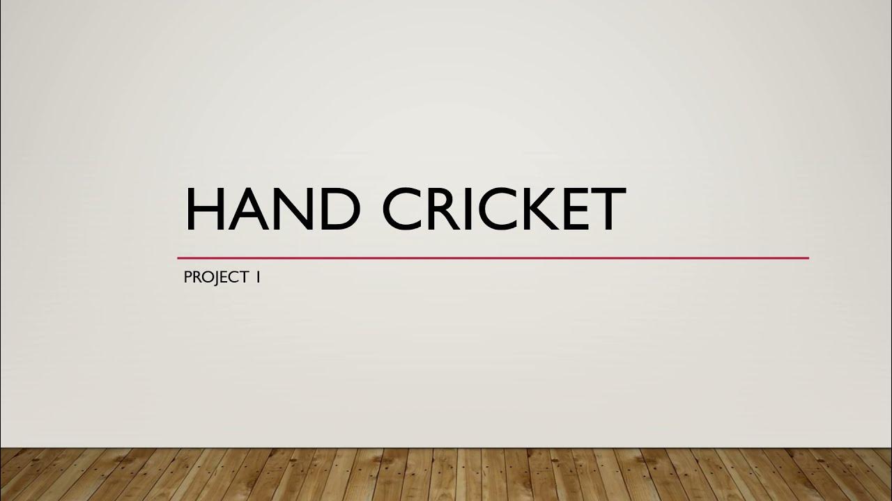 Hand Cricket game | C++ project 1 - YouTube