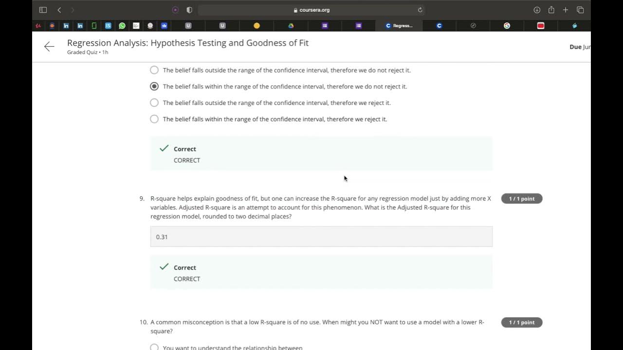 Linear Regression for business statistics coursera week2 solution - YouTube
