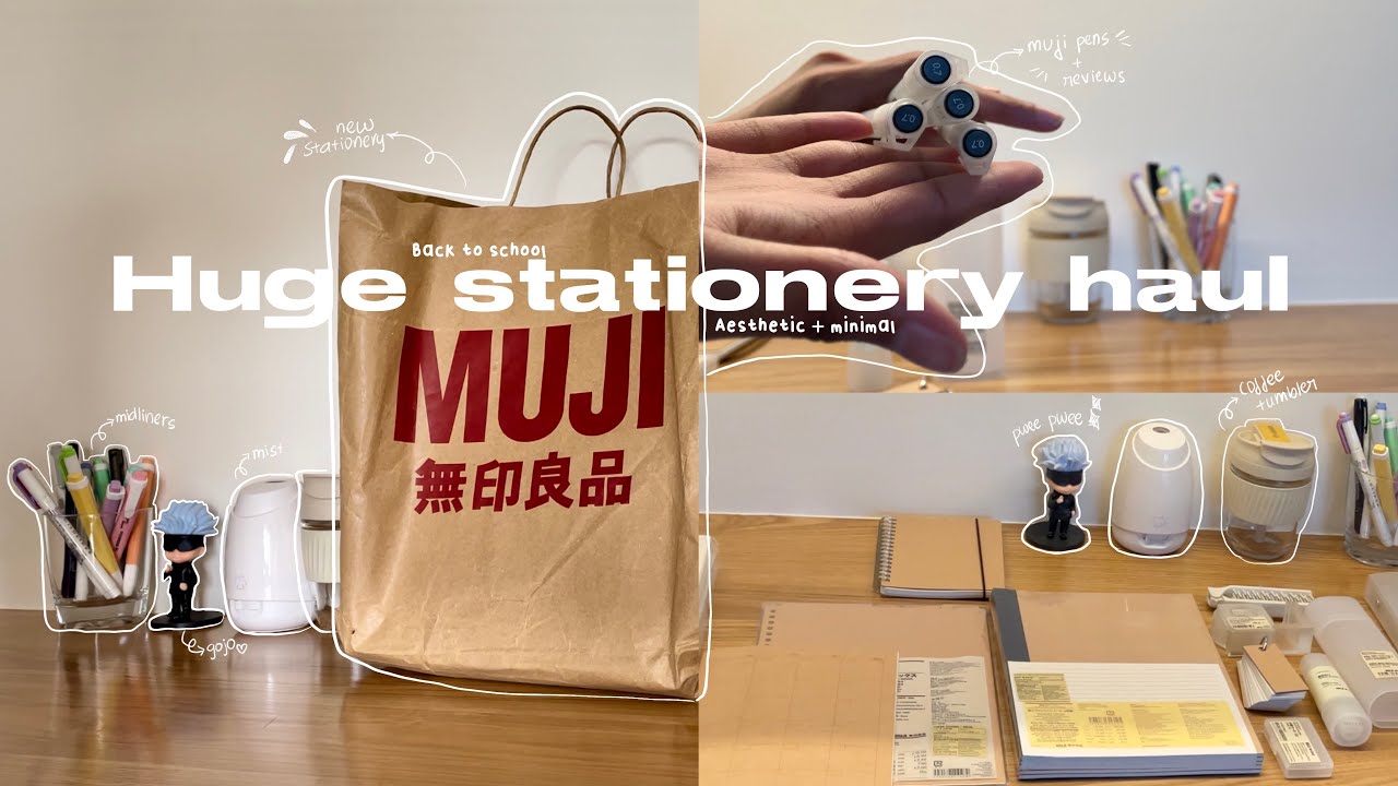 A huge back to school stationery haul | muji , aesthetic and cute ...