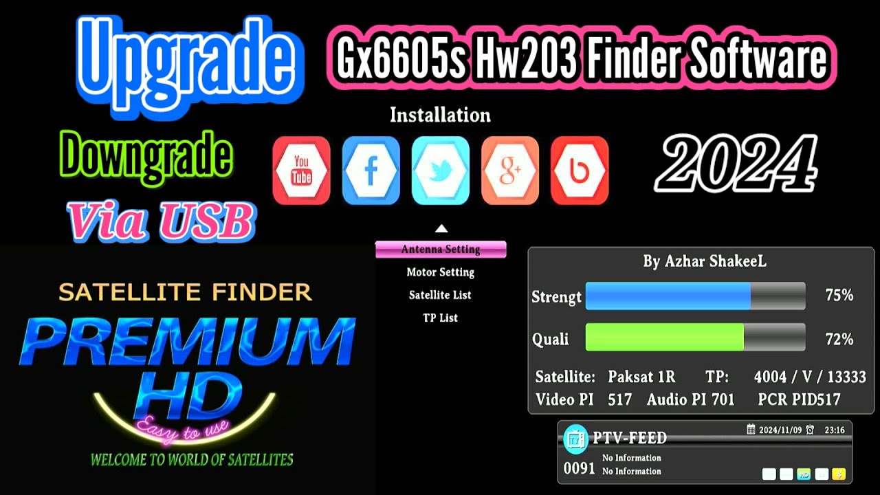 GX6605S HW203 FINDER SOFTWARE || NEW UPDATE SOFTWARE WITH ZOOM SIGNAL 2024 - YouTube
