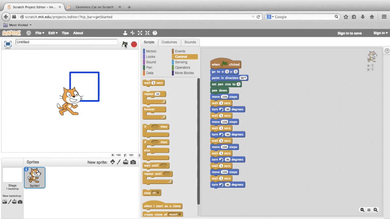 Getting Started with Scratch: Geometry Cat - YouTube