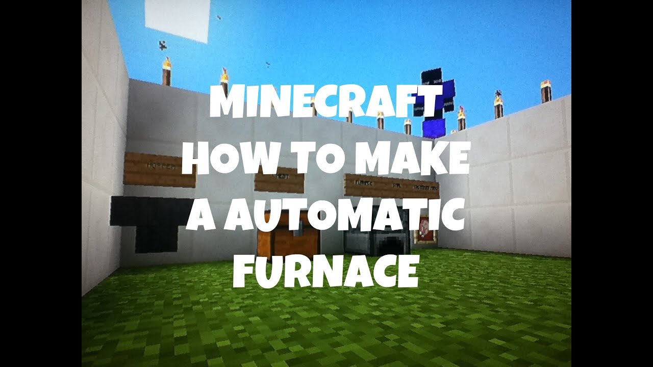Minecraft How To Make A Automatic Furnace (EASY) - YouTube