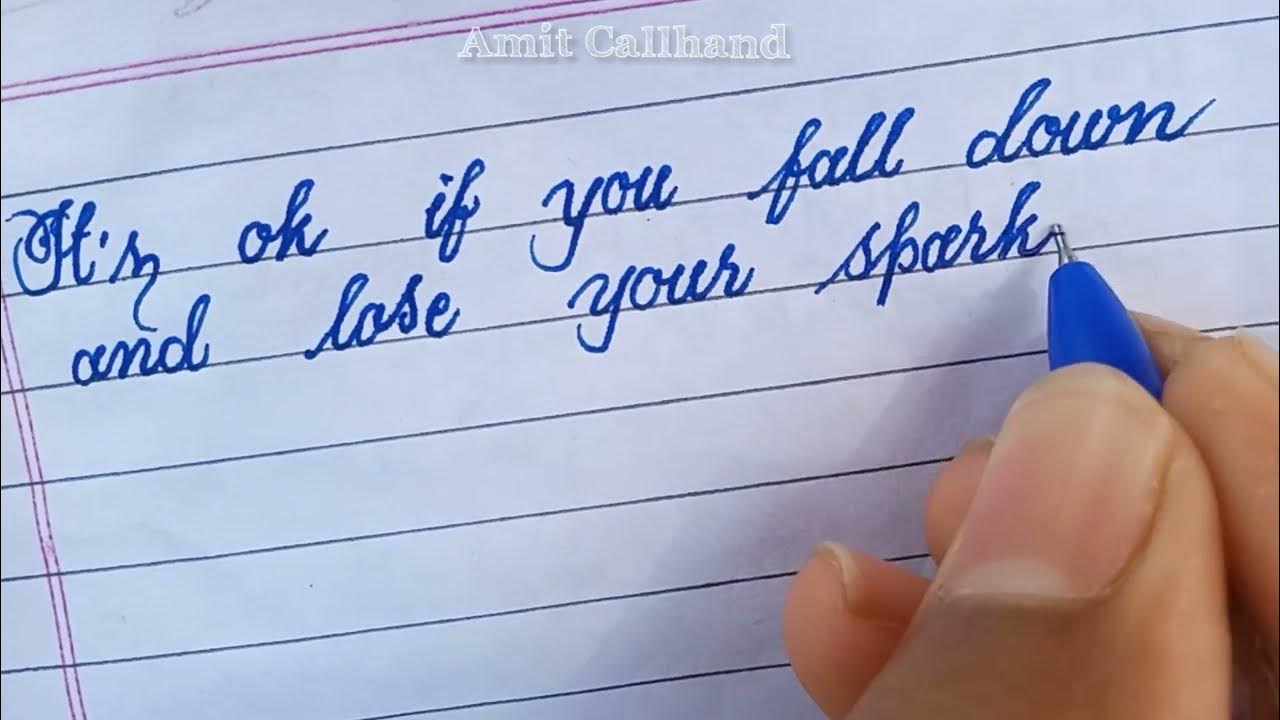 Can you write cursive handwriting in Board Exam | Cursive writing for ...