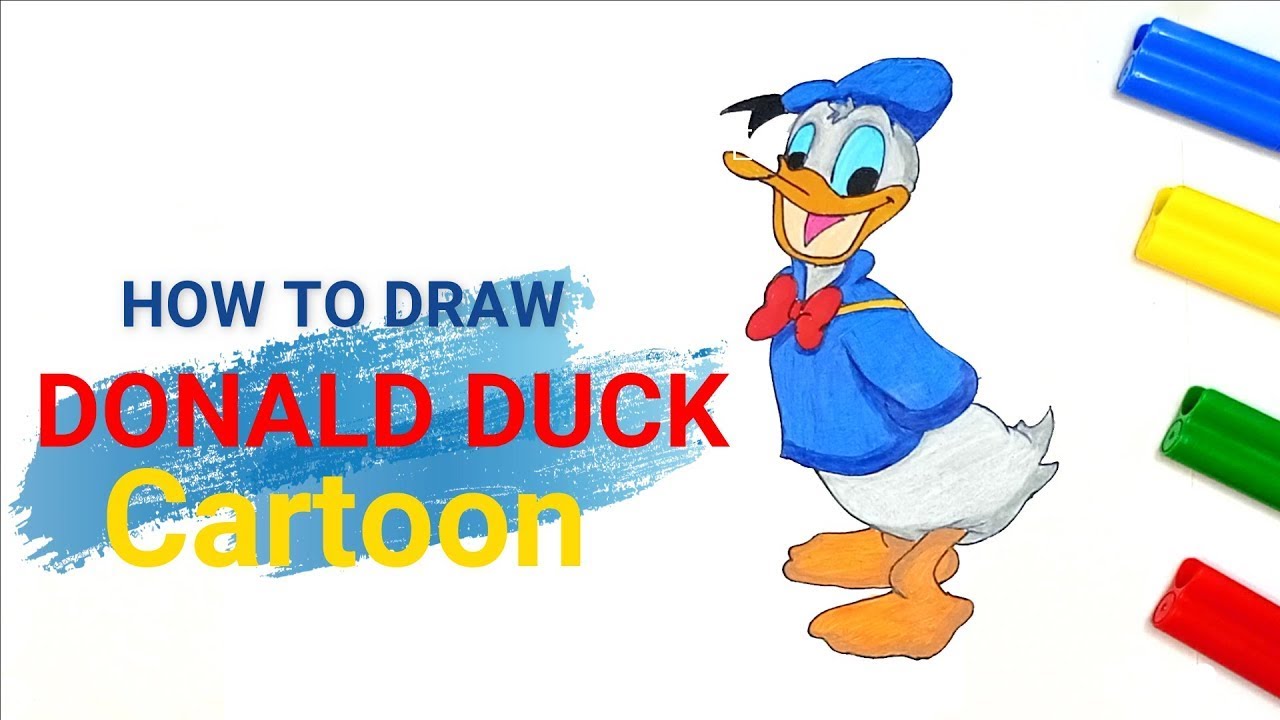 How to Draw Donald Duck Easy Step by Step - YouTube