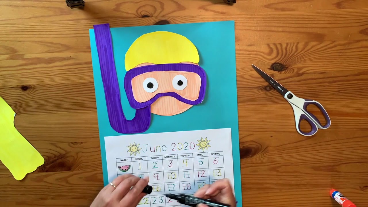 Math: June Calendar (June 1, 2020) - YouTube