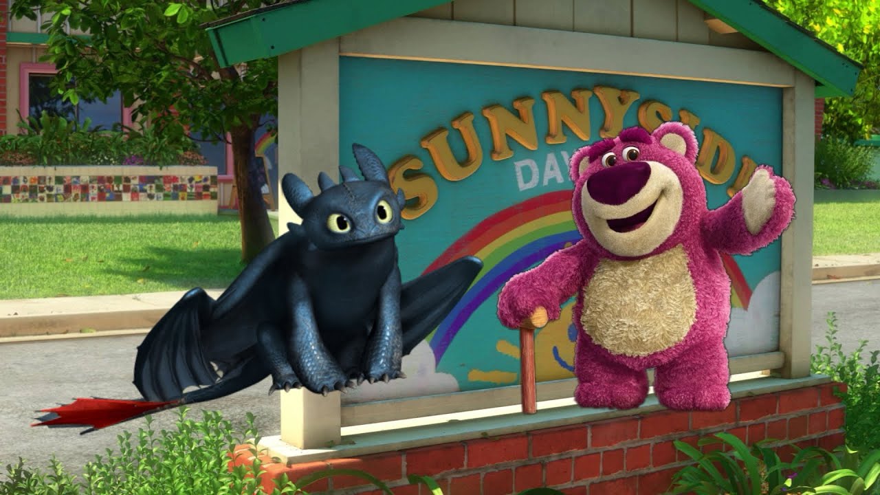 Toothless Vs. Lotso - YouTube