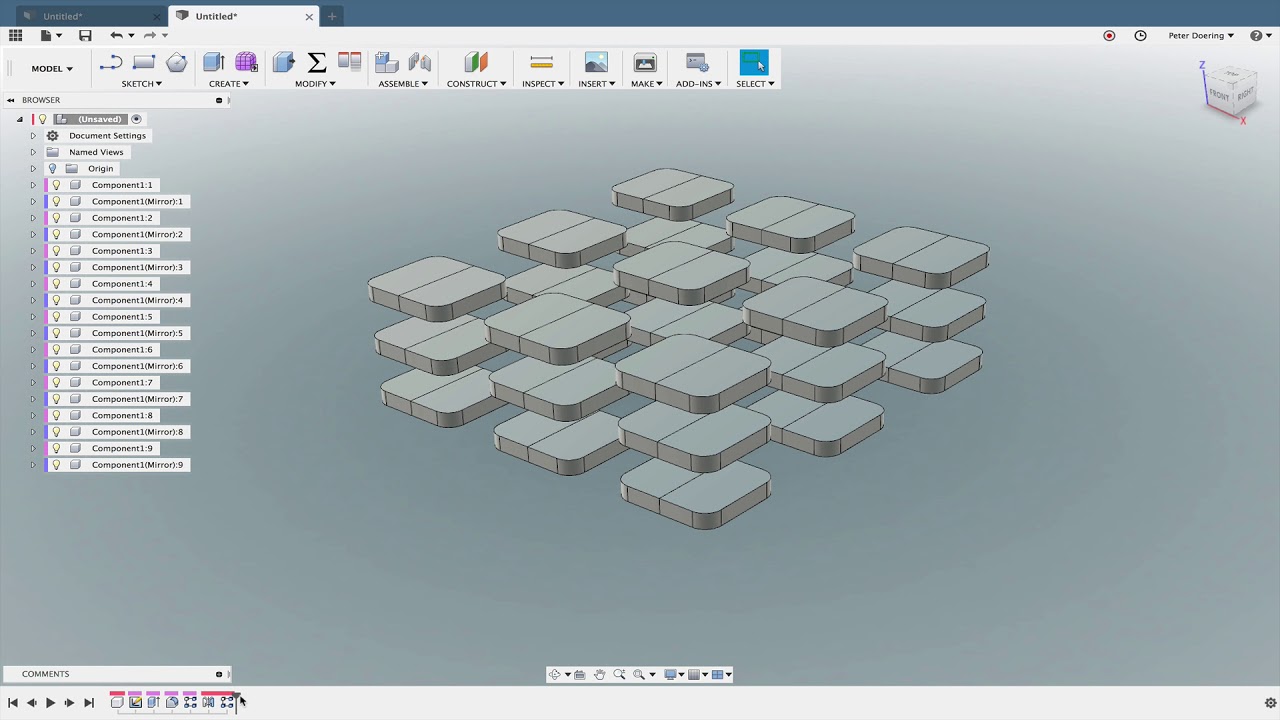 Fusion 360 - mirror/pattern bug - YouTube