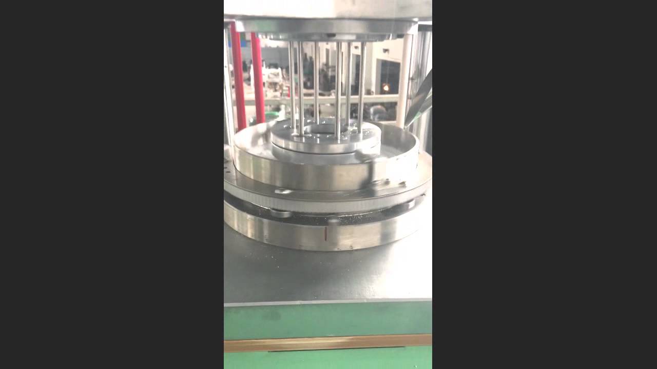 vertical ram extrusion machine for PTFE www.ptfe-machine.com - YouTube