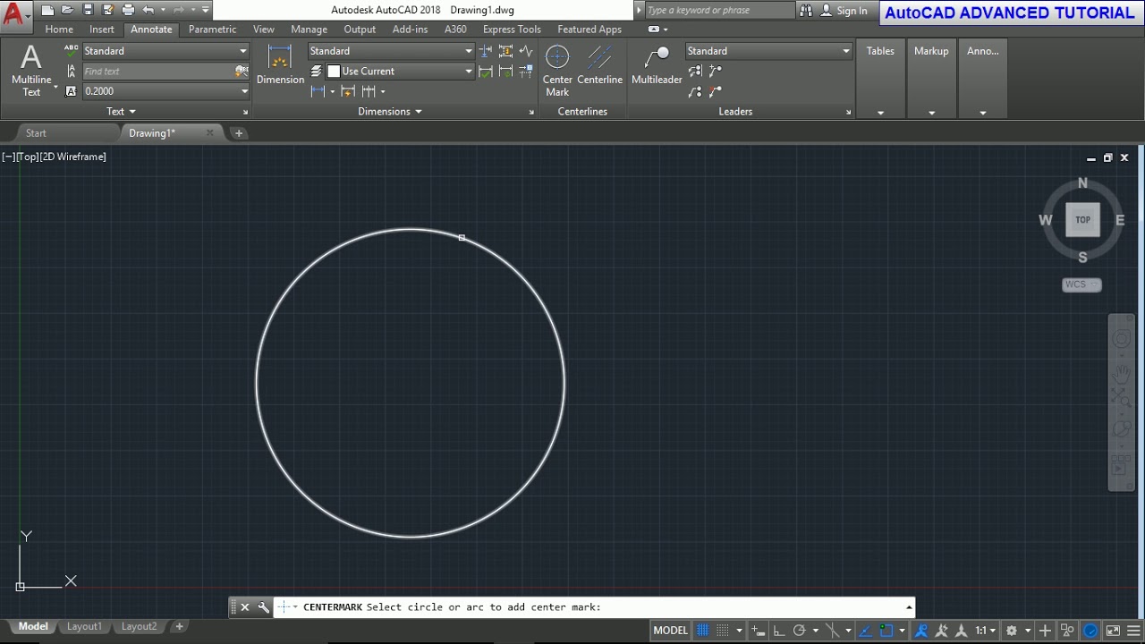 AutoCAD 2018 Tutorial For Beginners 89 HOW TO CREATE CENTER MARK IN CIRCLE IN AUTOCAD 2018 autocad-2018-tutorial-for-beginners-89-how-to-create-center-mark-in-circle-in-autocad-2018