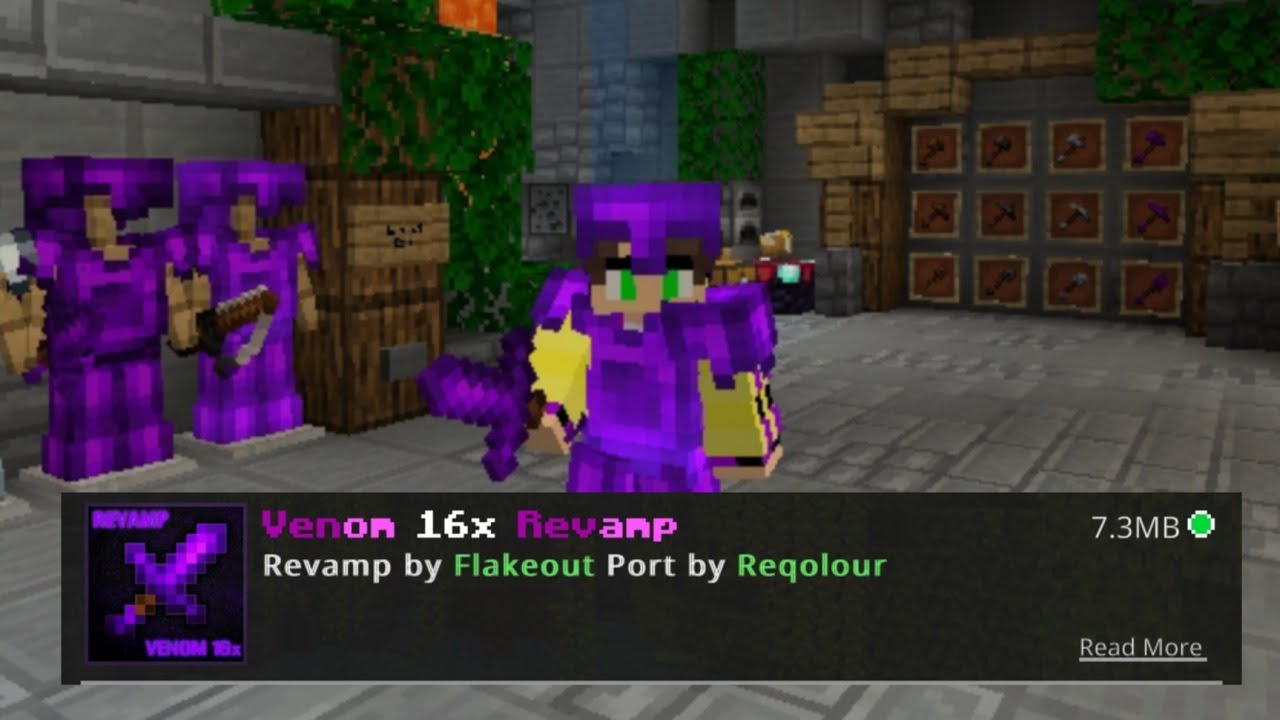 (Minecraft)Venom 16x Revamp 💜💜💜🔥🔥🔥. - YouTube