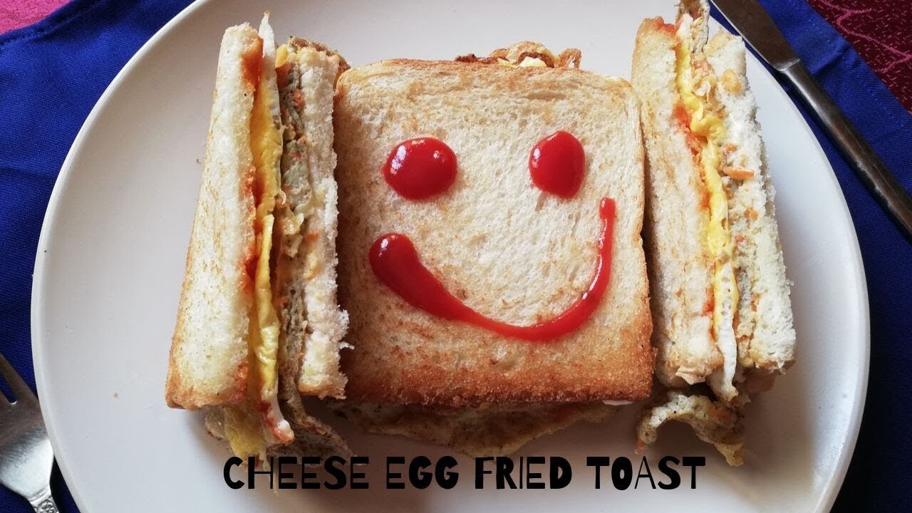 Cheese Egg Fried Toast Sandwich | Egg & Cheese Toast Sandwich Recipe ...