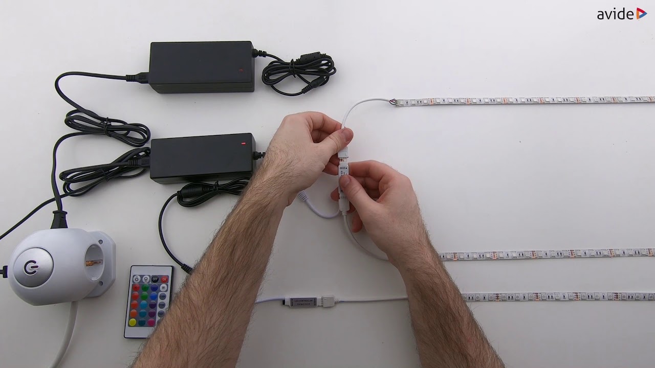 Avide mini amplifier for RGB LED-strips - YouTube