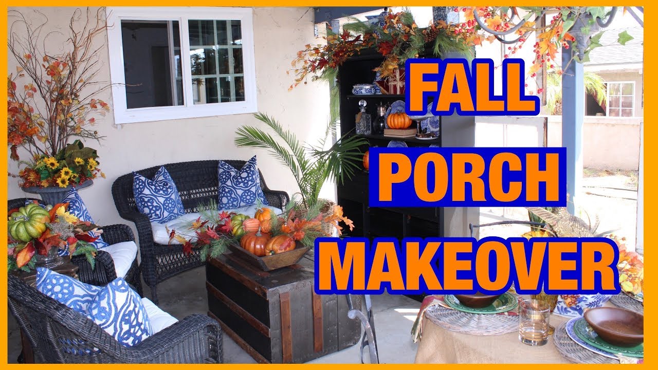 My Fall Patio Makeover / Tour My Patio Decorated For Autumn (2018 ...