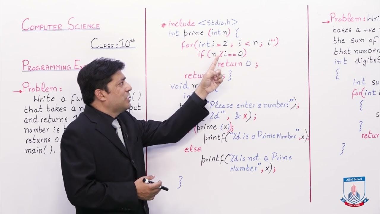 Class 10 - Computer Studies - Chapter 5 - Lecture 5 - Programming Exercises - Allied Schools ...
