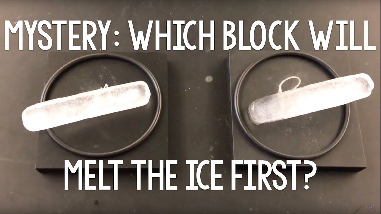 Mystery: Which block will melt the ice first? - YouTube