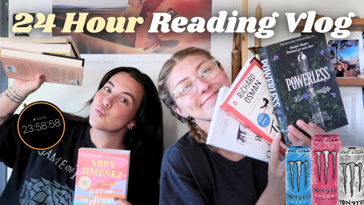 reading for 24 hours straight 📖 *reading vlog, realistic all nighter ...