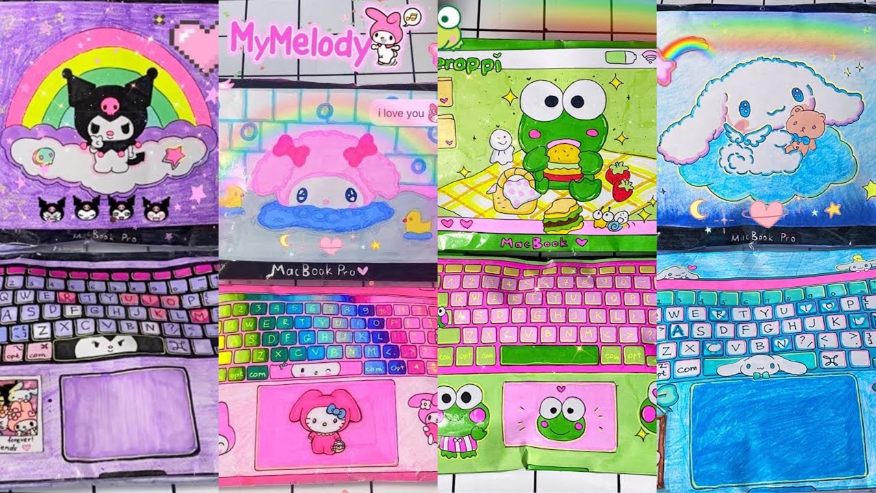 ️Paper DIY ️ Sanrio Paper Squishy Macbooks Compilation - YouTube