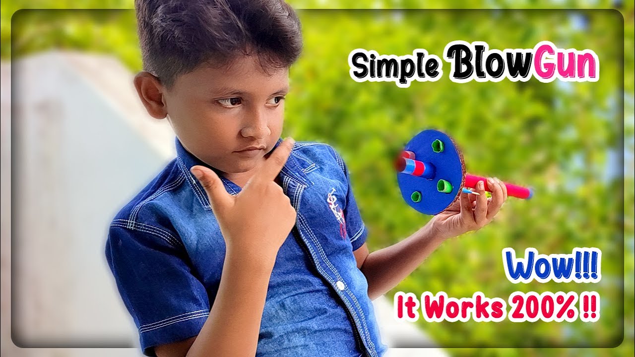 Blowgun Home Made using Paper! Wow. It works really amazing Blow Gun(HD ...