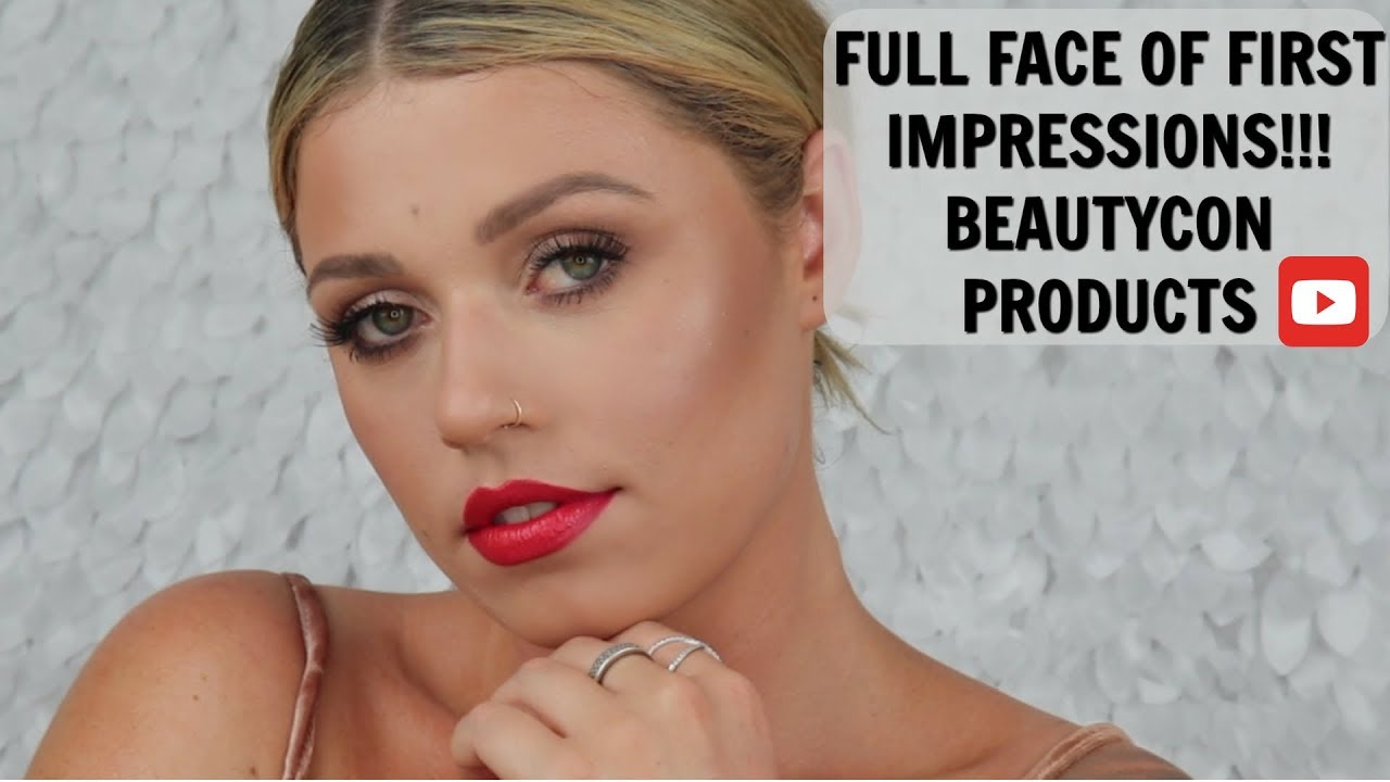 FULL FACE OF FIRST IMPRESSIONS FROM BEAUTYCON || CHELSEA ROACH - YouTube