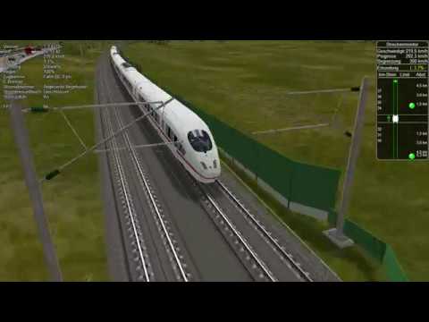 Open Rails - ICE 3 Baureihe 406 - ab Köln - 300 km/h - YouTube