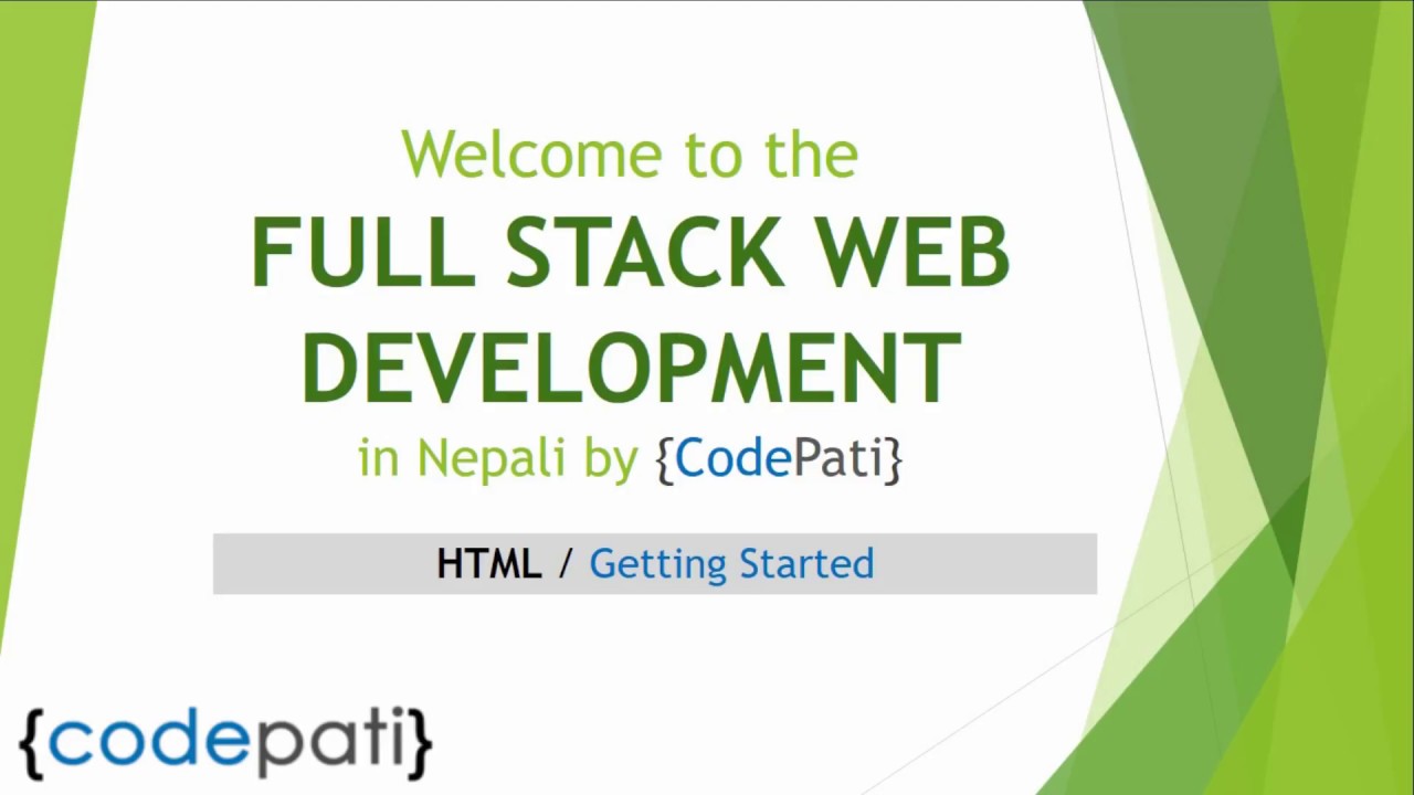 Full Stack Web Development 02 - HTML - The Basics - YouTube