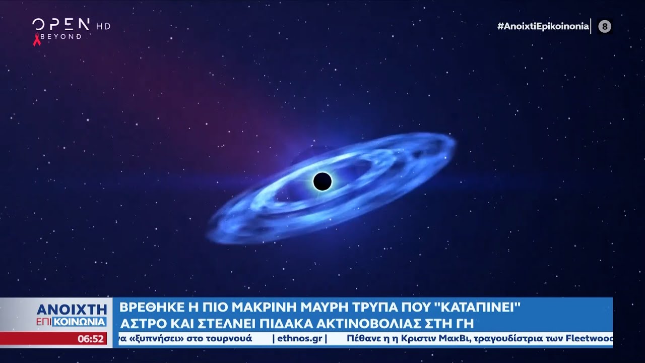 Βρέθηκε η πιο μακρινή μαύρη τρύπα - YouTube
