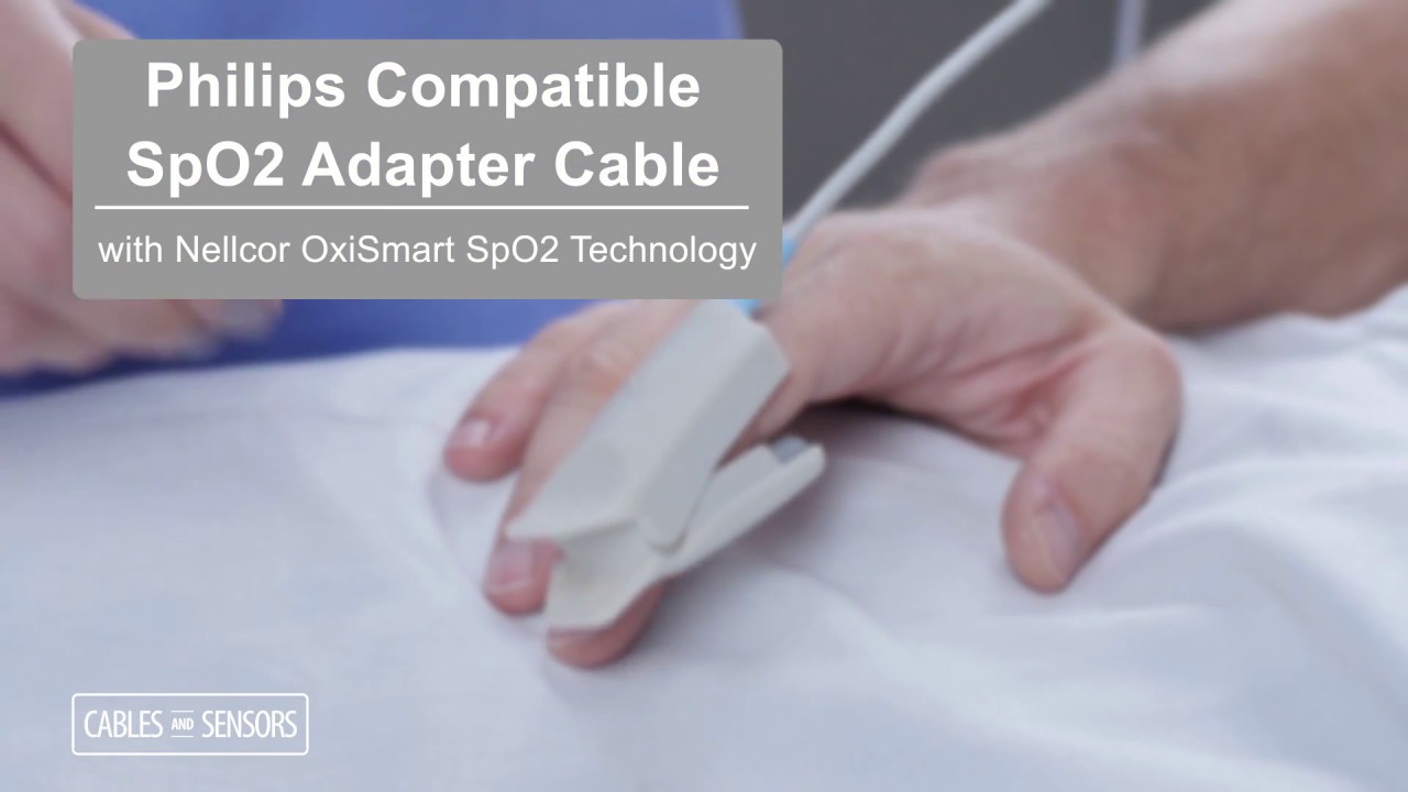 M1943A HP Philips Compatible SpO2 Adapter Cable - YouTube